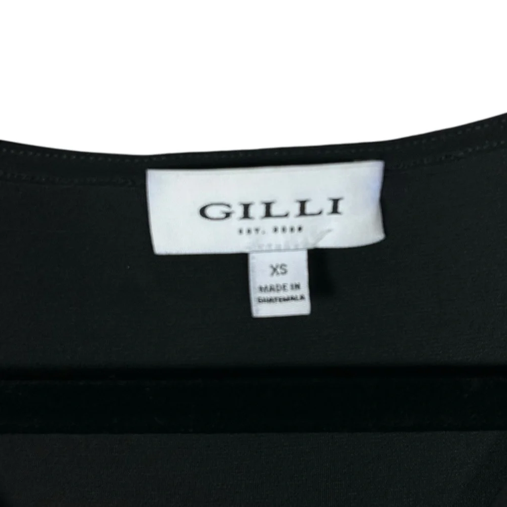 Gilli | Dresses | Gilli Black V Neck Faux Wrap Ruffle Balletcore Stitch ...
